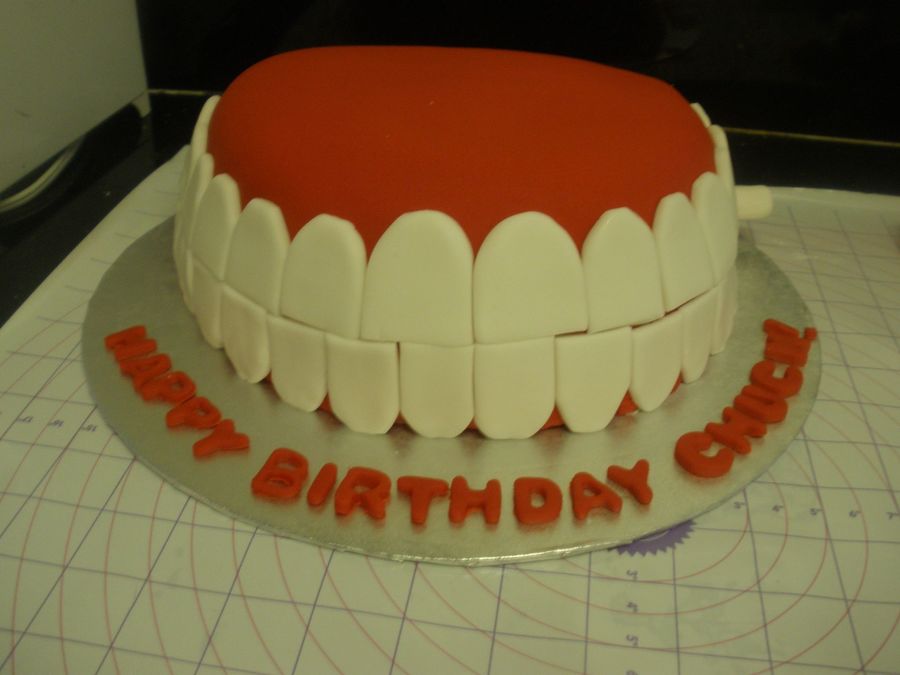 Chattering Teeth Cake - CakeCentral.com