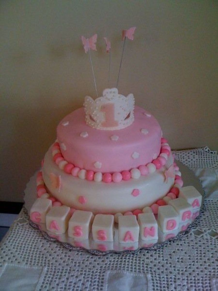 Princess Theme Birthday Cake With Mini Smash Cake - CakeCentral.com
