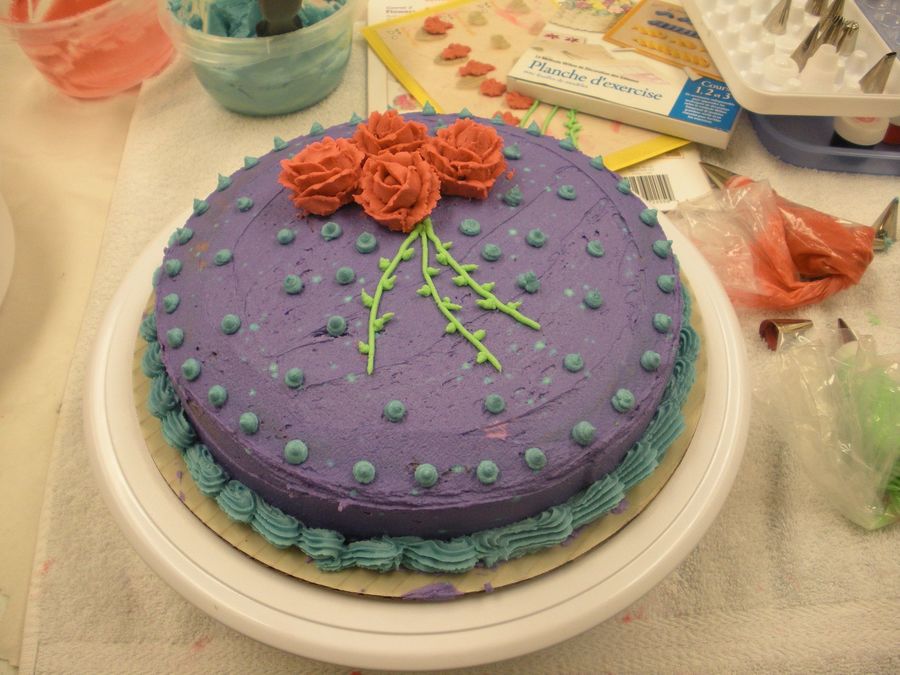 One Of My First Cakes From Cake Class! - CakeCentral.com