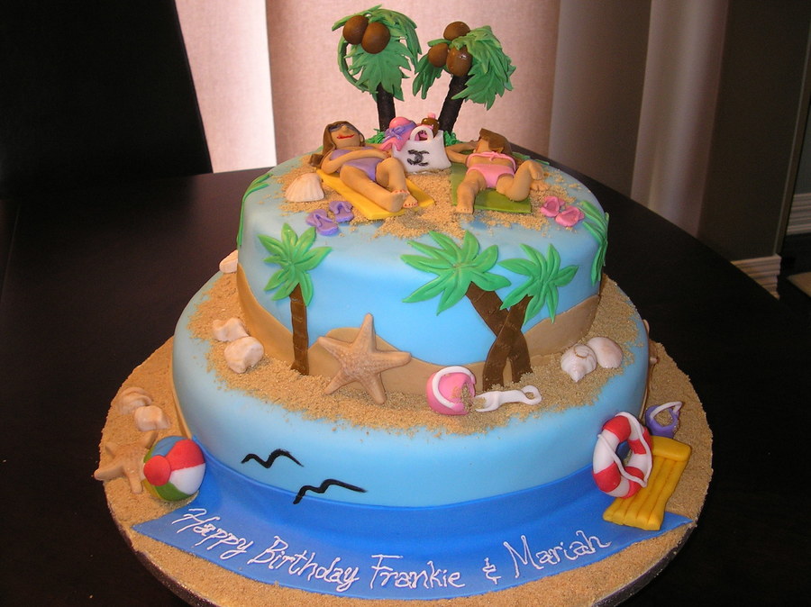 Beach Birthday Cake - CakeCentral.com
