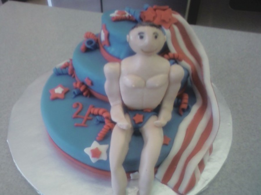 July 4, Birthday Cake, Body Builder - CakeCentral.com