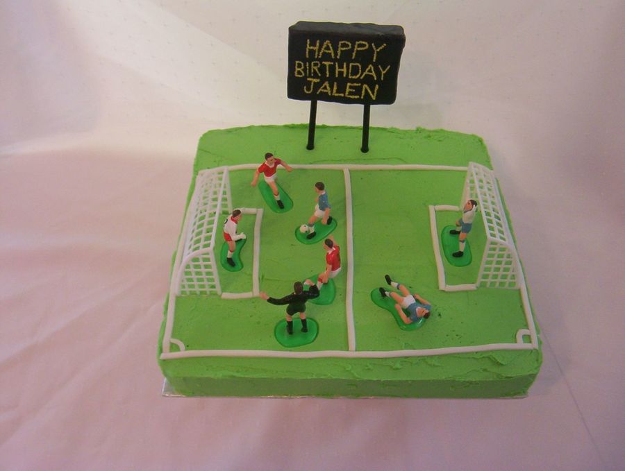 Soccer Field With Scoreboard Birthday Announcement - CakeCentral.com