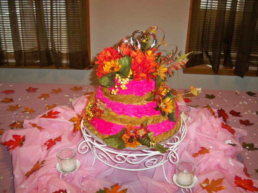 My Sister Fall Wedding Cake. - CakeCentral.com
