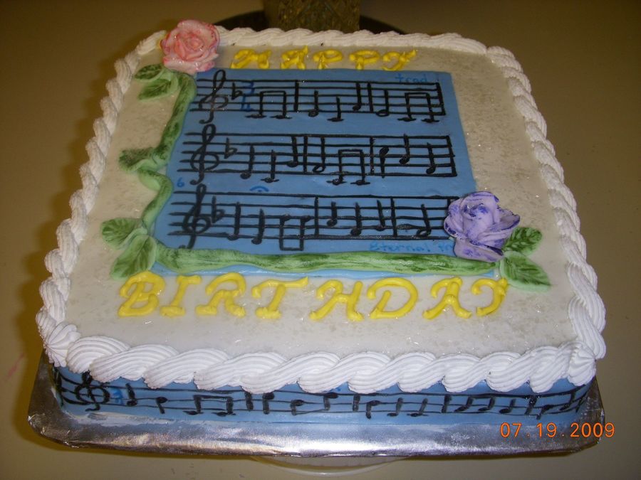 Birthday Cake For My Husband's Choir - CakeCentral.com