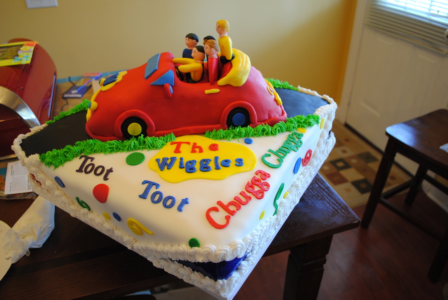 Wiggles Big Red Car Cake + Bday Boy - CakeCentral.com