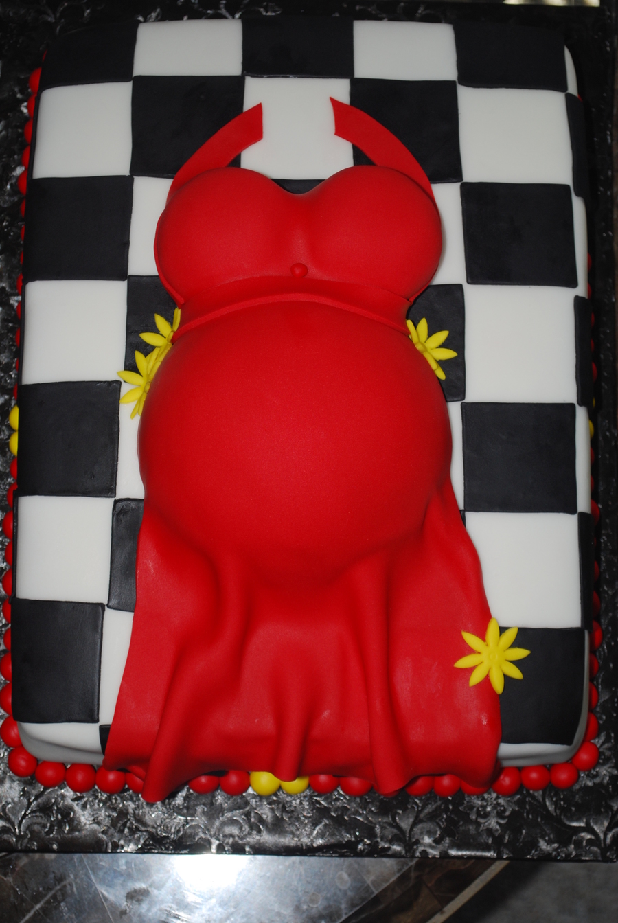 Racing Pregnant Belly - CakeCentral.com
