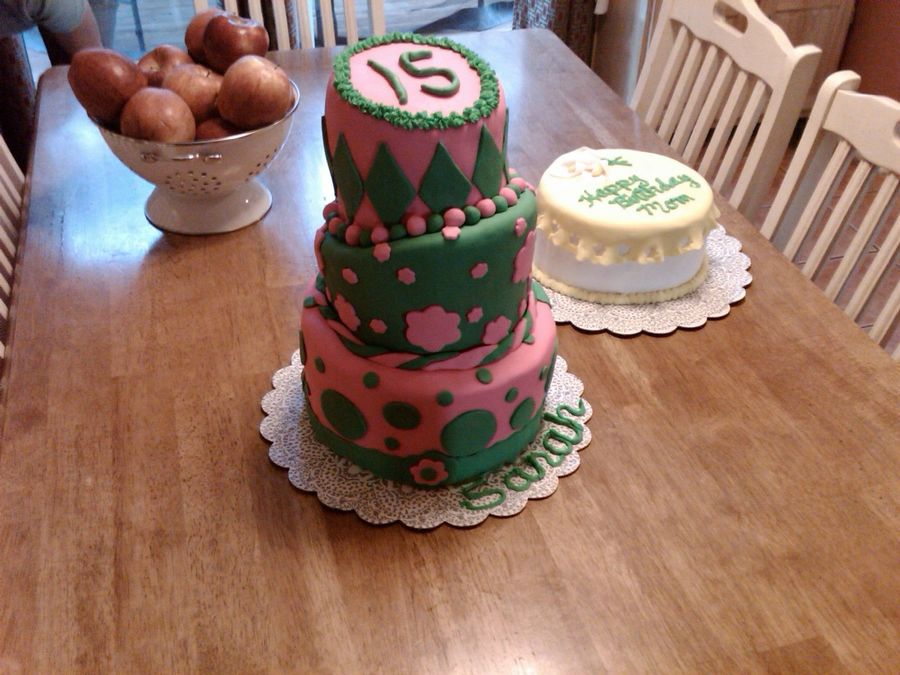 Birthday Cakes For Sarah And Mom - CakeCentral.com
