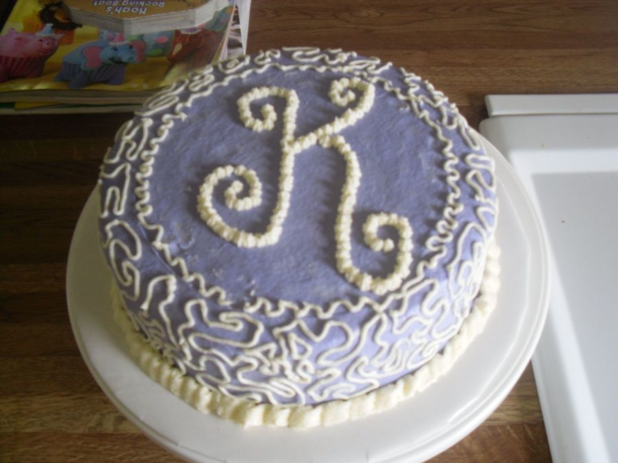 Monogrammed Cake - CakeCentral.com