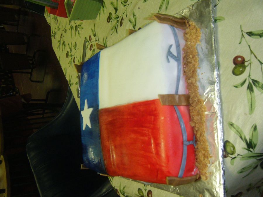 Texas Flag Sheet Cake - CakeCentral.com