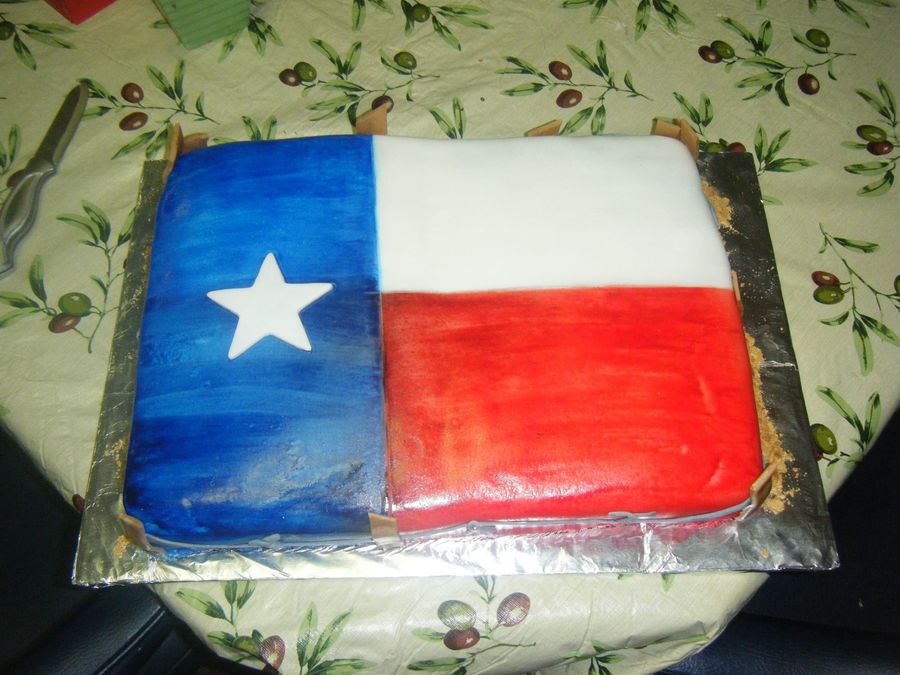 Texas Flag Sheet Cake - CakeCentral.com