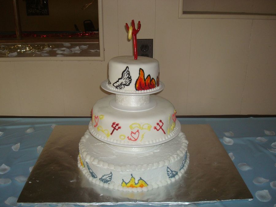 Heaven And Hell Cake - CakeCentral.com