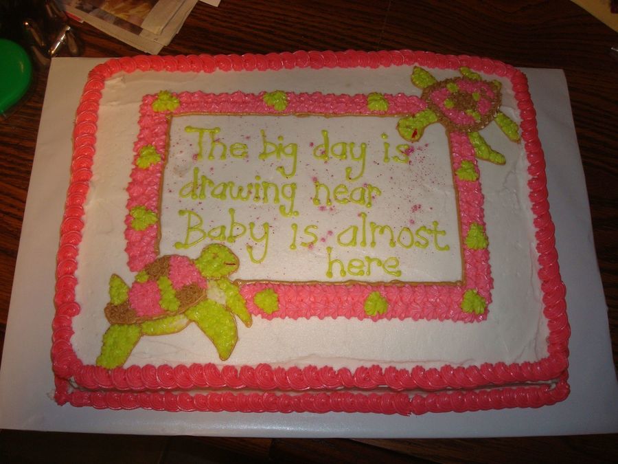 Turtle Baby Shower Cake - CakeCentral.com