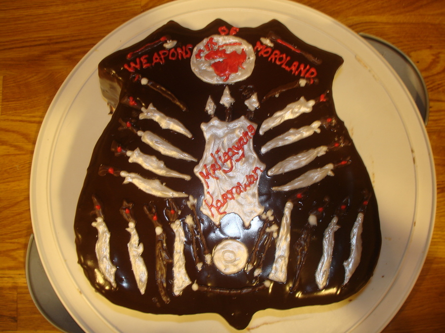 Weapons Of Moroland Shield Cake - CakeCentral.com