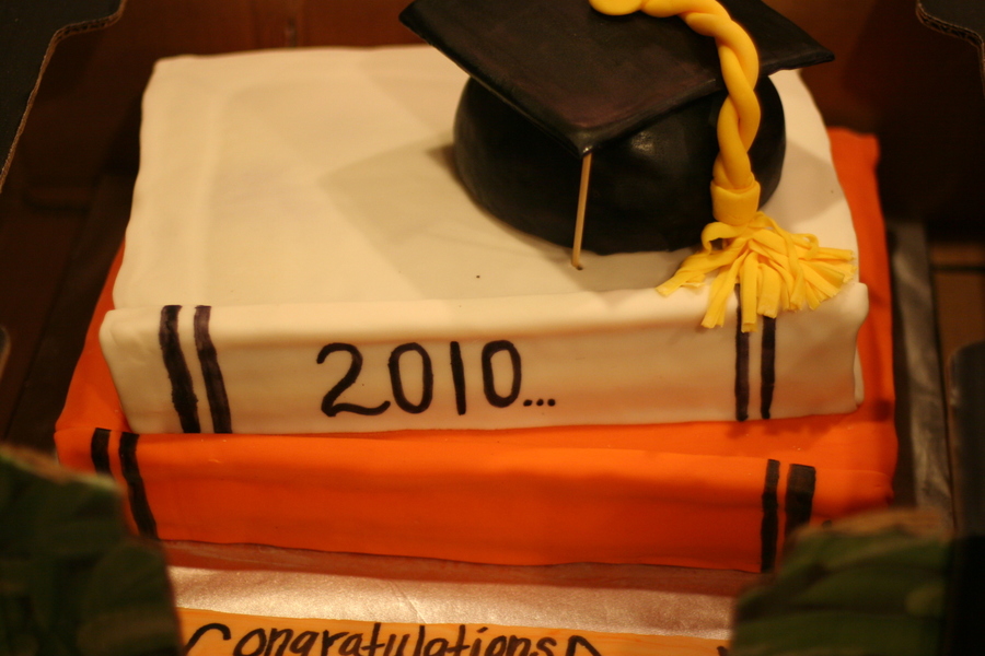 Stacked Books Graduation Cake - CakeCentral.com
