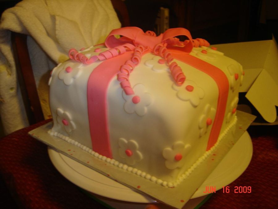 Fondant Box Cake - CakeCentral.com