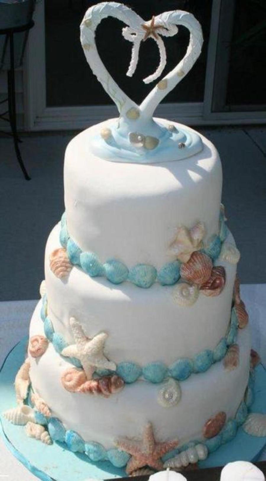 Seashell Wedding Cake - CakeCentral.com