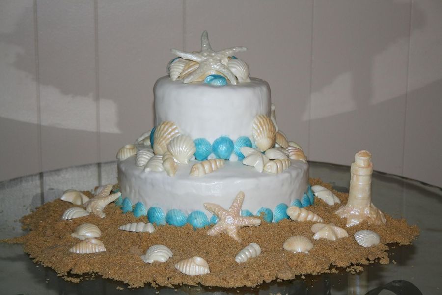 Seashell Wedding Cake - CakeCentral.com
