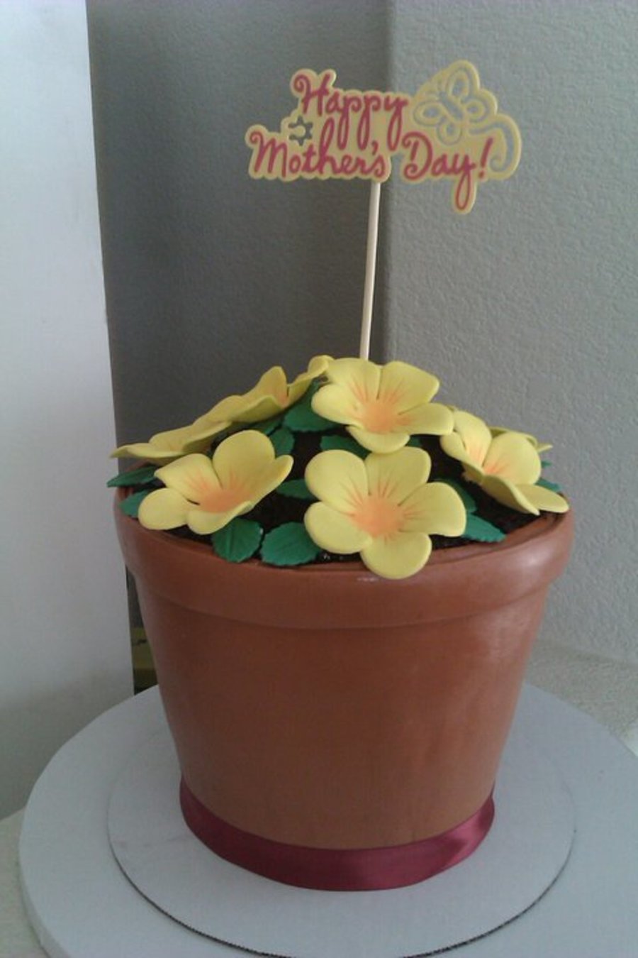 Flower Pot Cake - CakeCentral.com