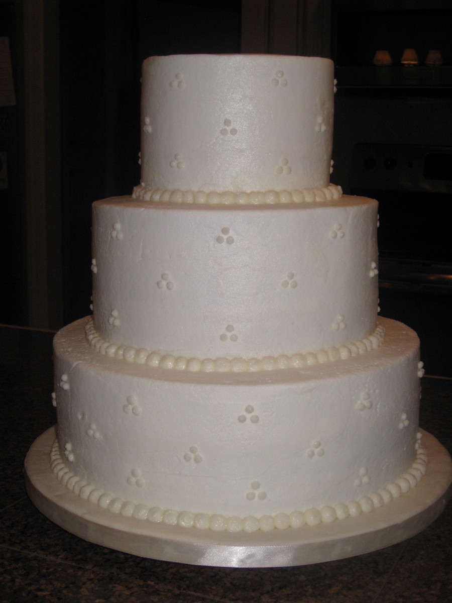 Simply Elegant Wedding Cake - CakeCentral.com