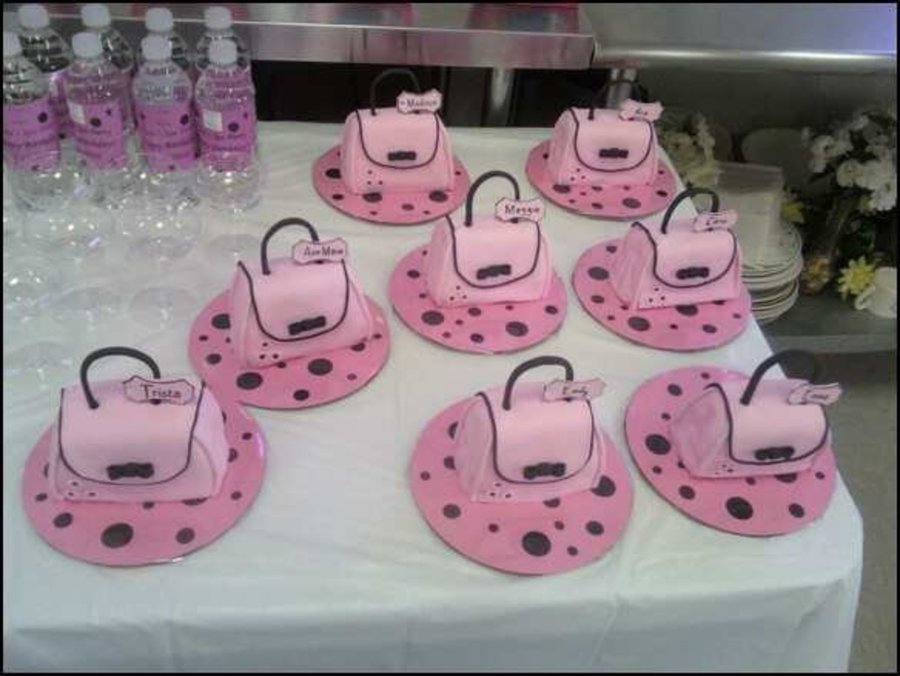 Mini Black And Pink Purse Cakes - CakeCentral.com
