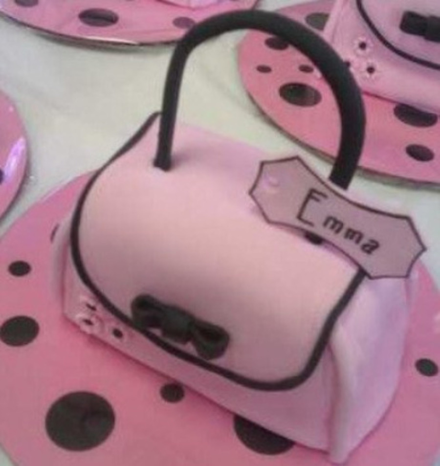 Mini Black And Pink Purse Cakes - CakeCentral.com
