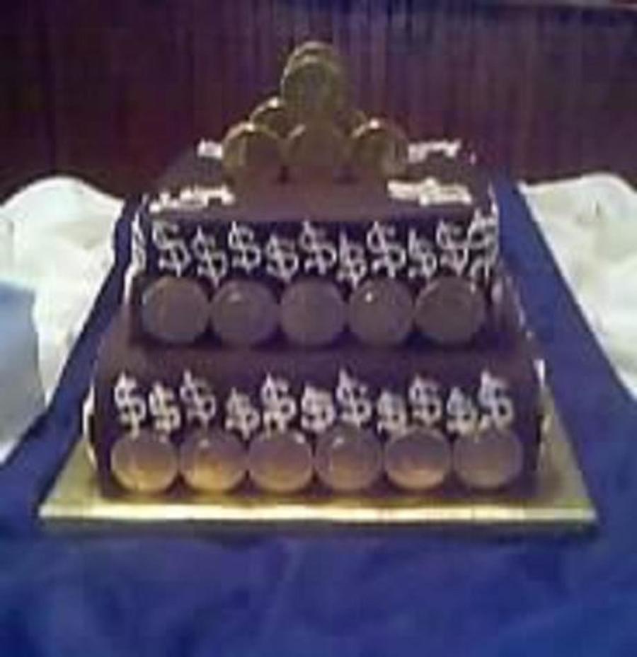 Groom's Coin Cake - CakeCentral.com