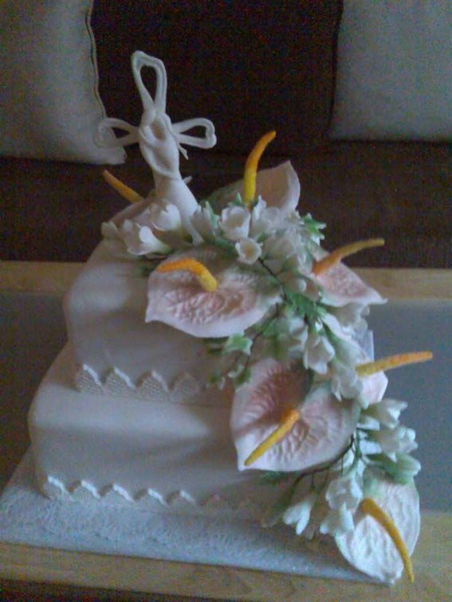 Anthurium Wedding Cake - CakeCentral.com