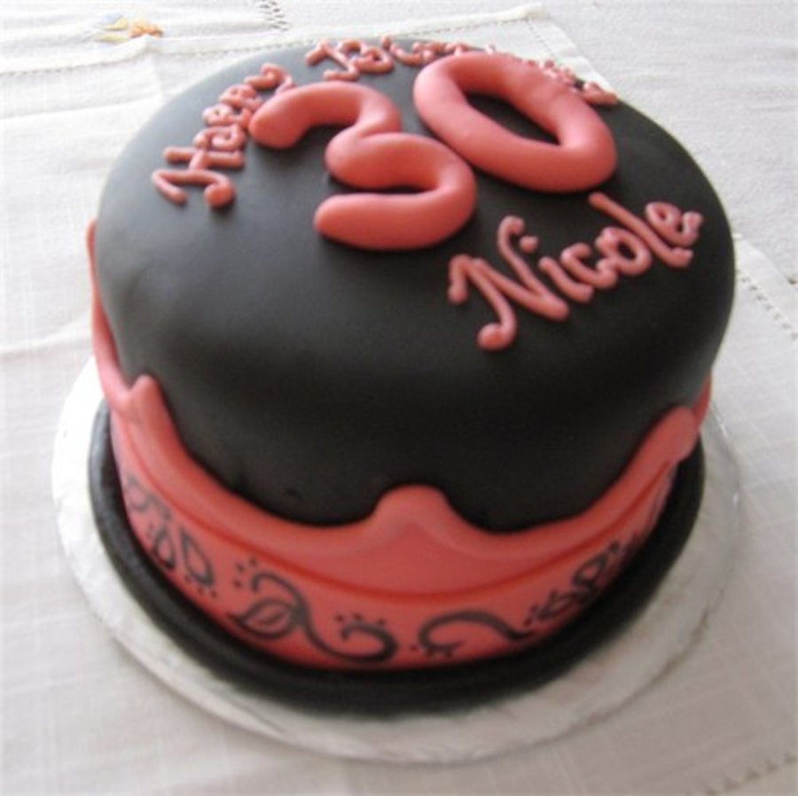 30Th Birthday Cake - CakeCentral.com
