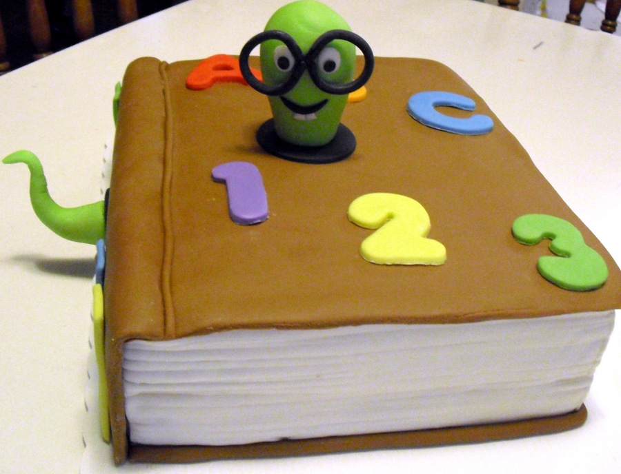 Bookworm Cake - CakeCentral.com