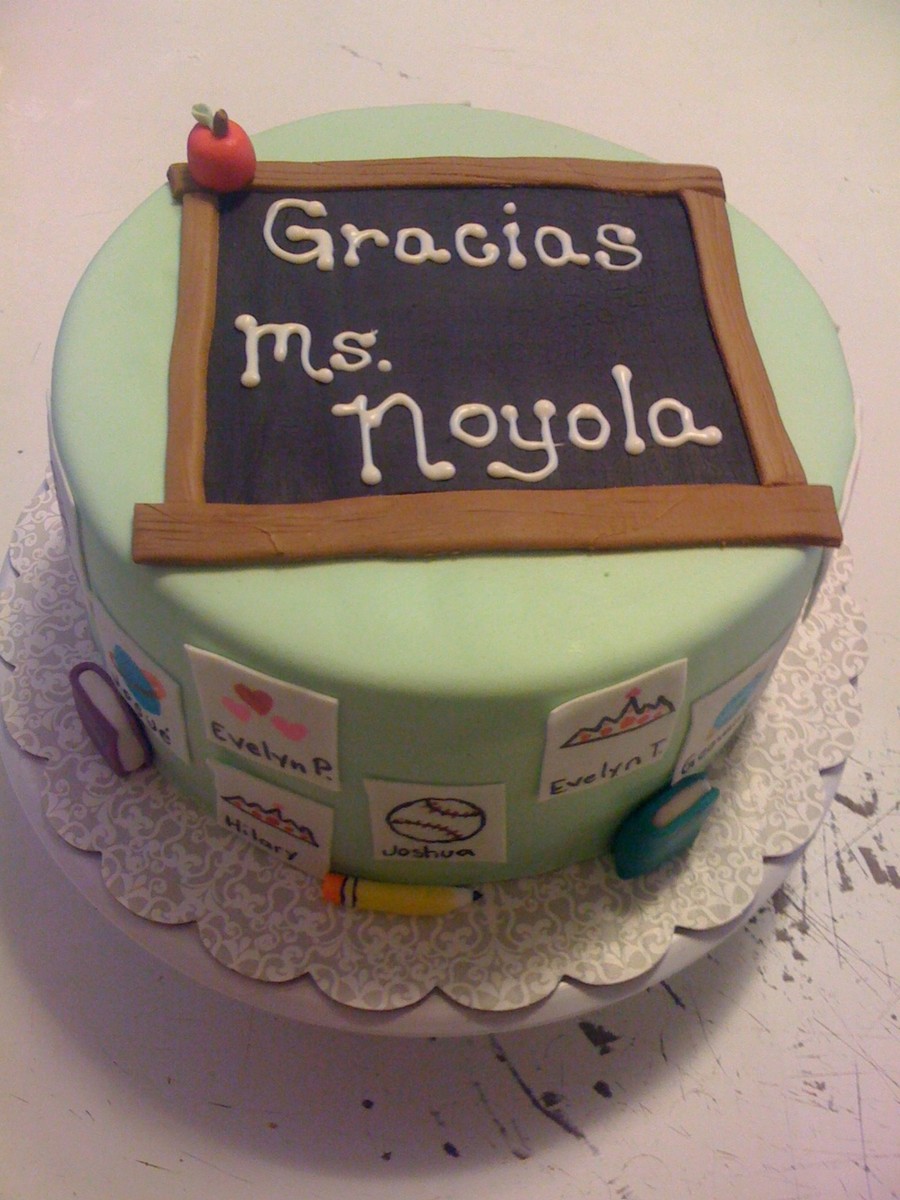 Blackboard Cake With Students Names - CakeCentral.com