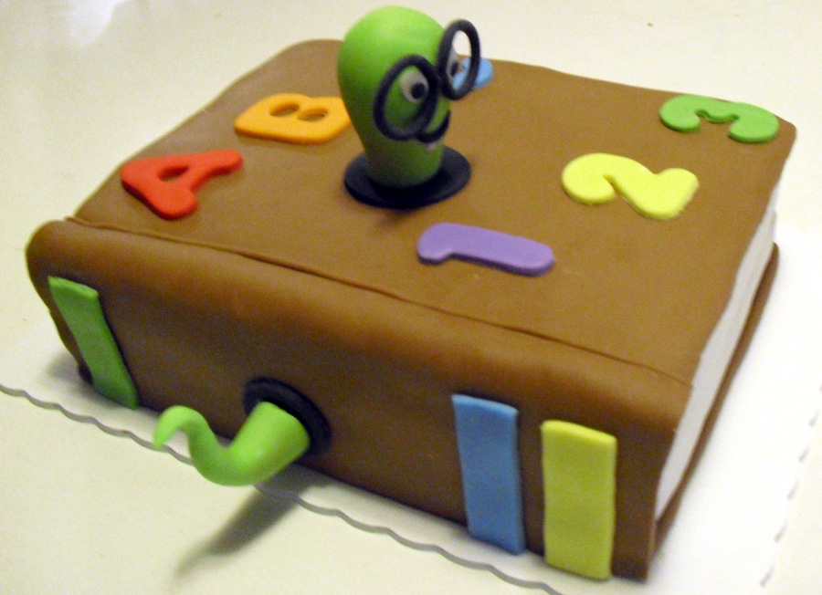 Bookworm Cake - CakeCentral.com