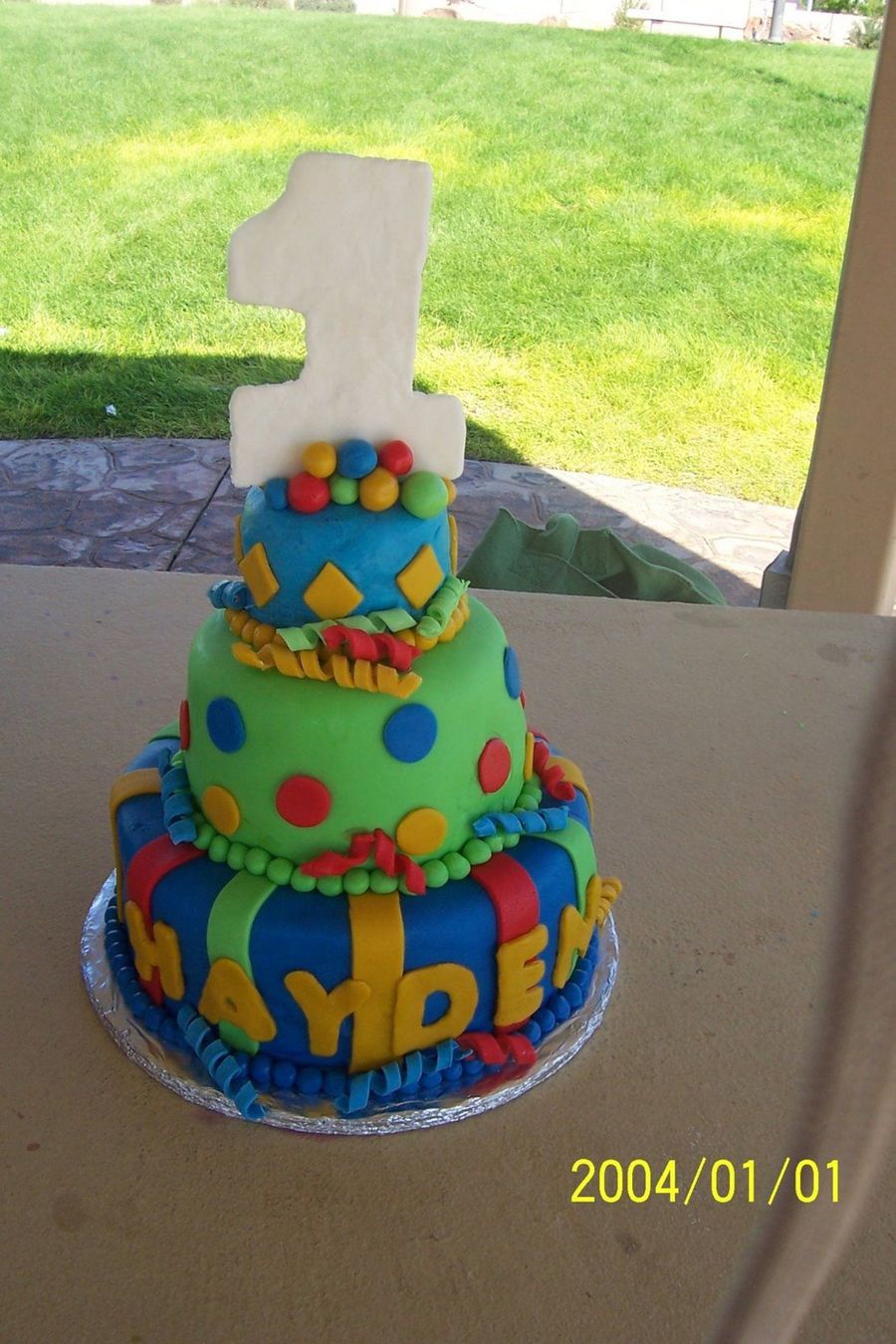 Birthday Cake For 1St Bd Boy- Primary Colors! - CakeCentral.com