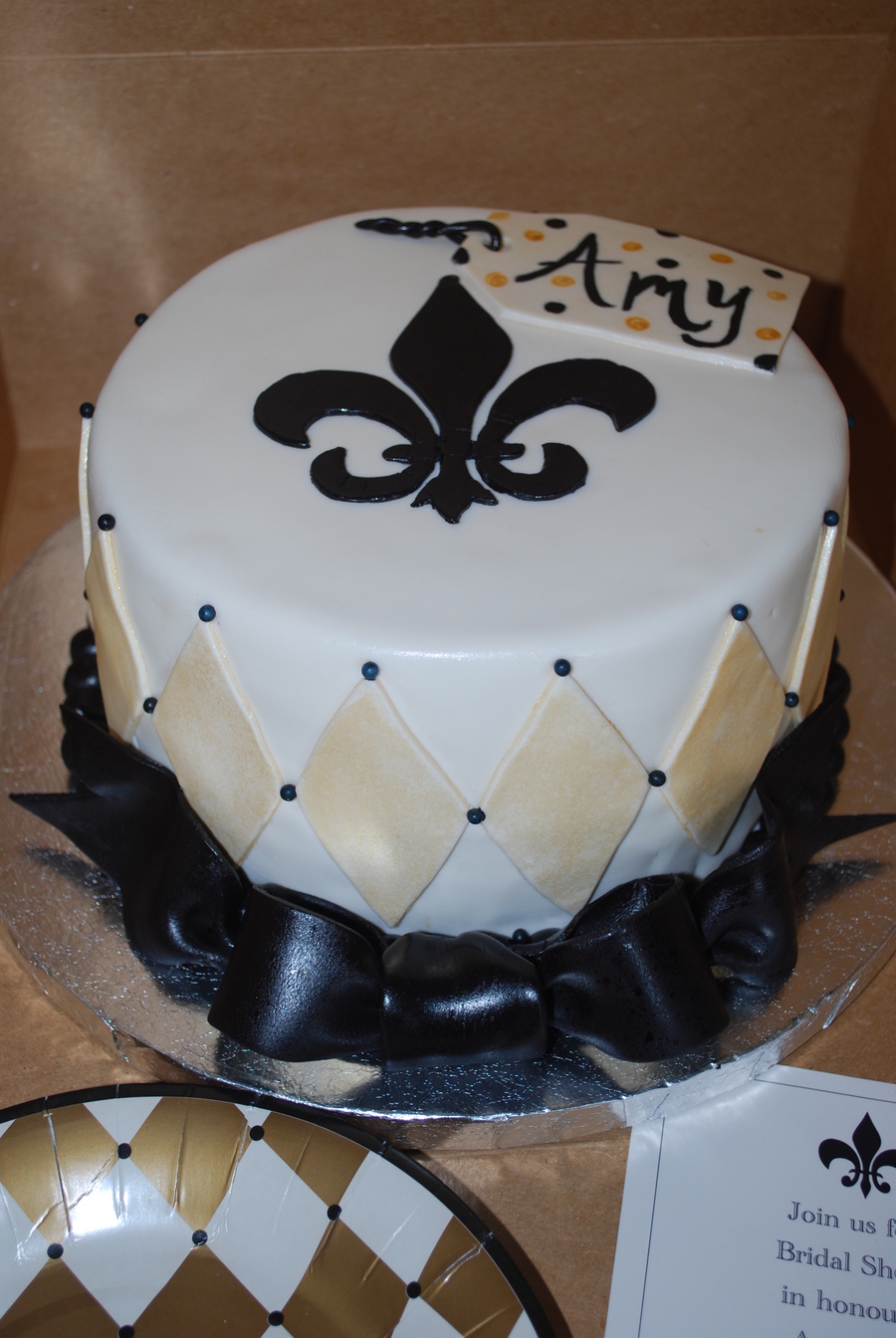 Fleur De Lis And Harlequin Cake - CakeCentral.com