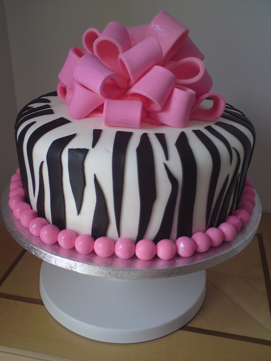 Zebra Print Cake - CakeCentral.com