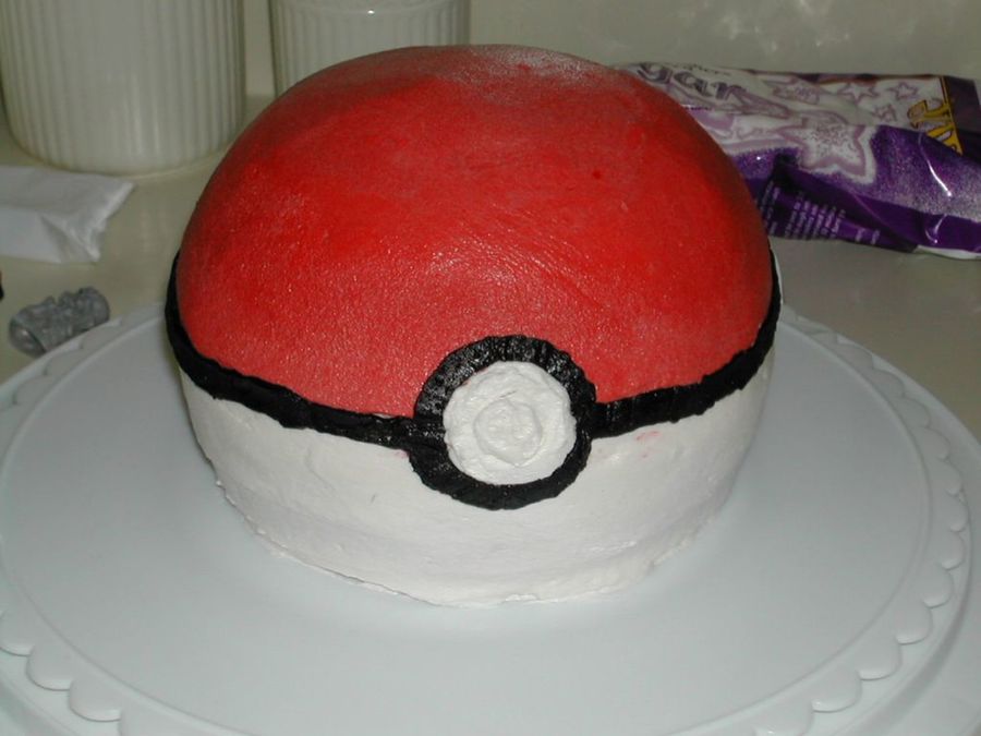 Pokeball Cake - CakeCentral.com