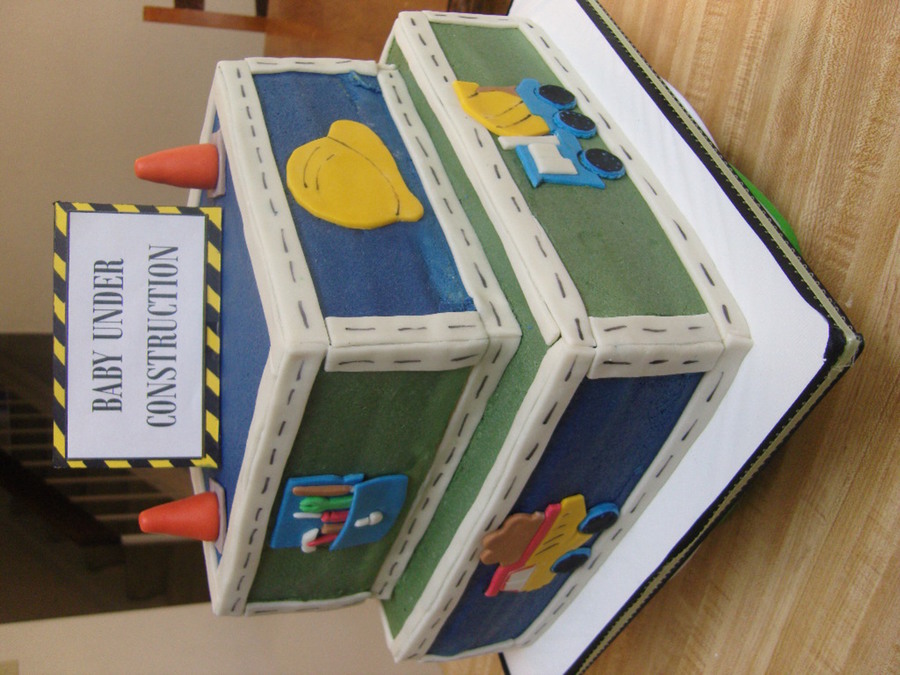 Baby Under Construction Cake - CakeCentral.com