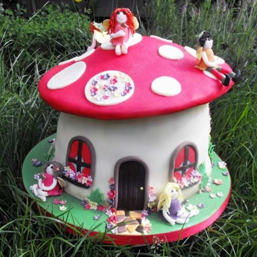 Fairy Toadstool Birthday Cake - CakeCentral.com