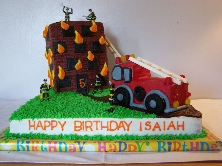 Fire Scene Cake - CakeCentral.com