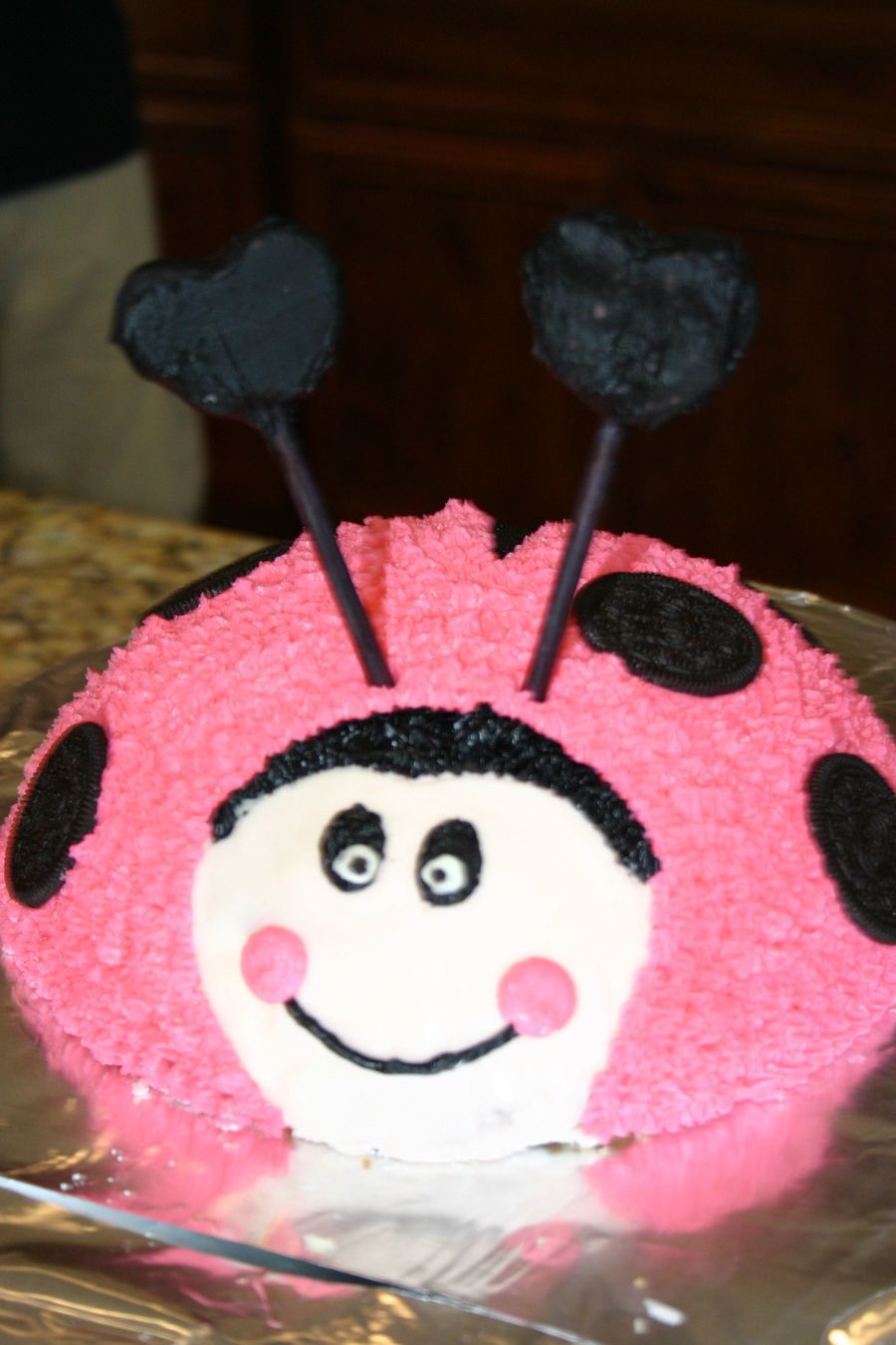 Pink Ladybug - CakeCentral.com