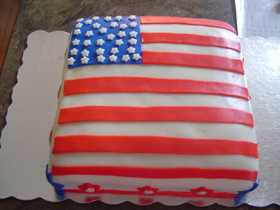 American Flag Cake - CakeCentral.com