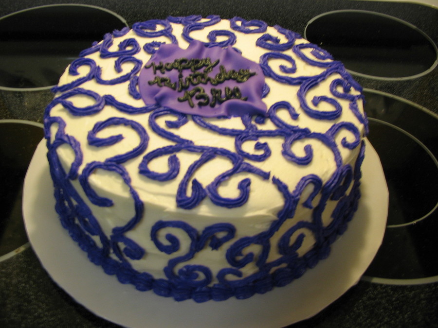 Purple Scroll Cake - CakeCentral.com