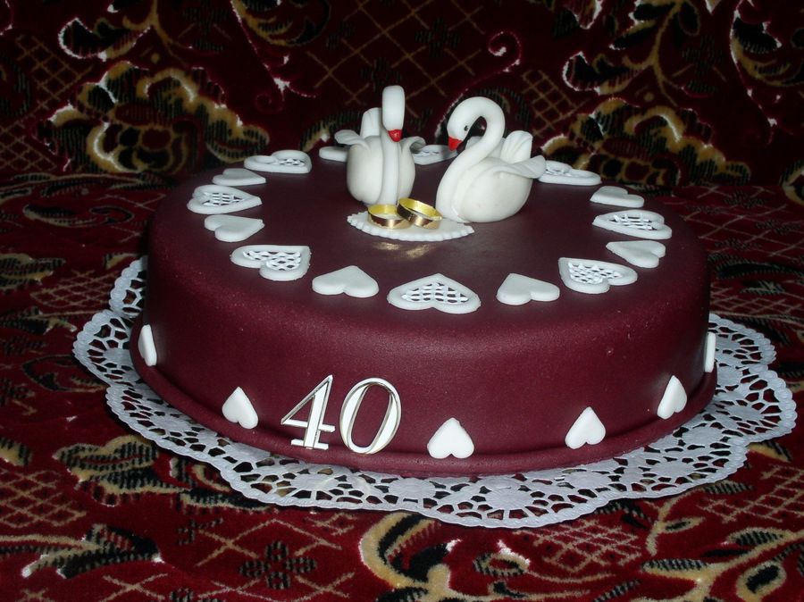 Ruby Wedding Anniversary - CakeCentral.com