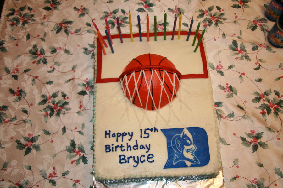 Duke Blue Devils Basketball Cake - CakeCentral.com