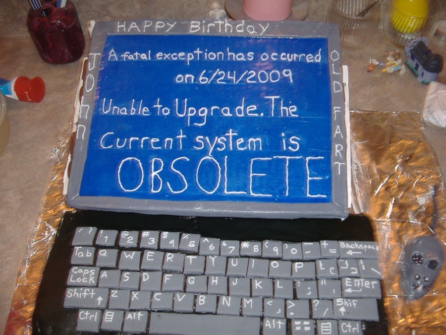 50Th Birthday Computer Cake - CakeCentral.com
