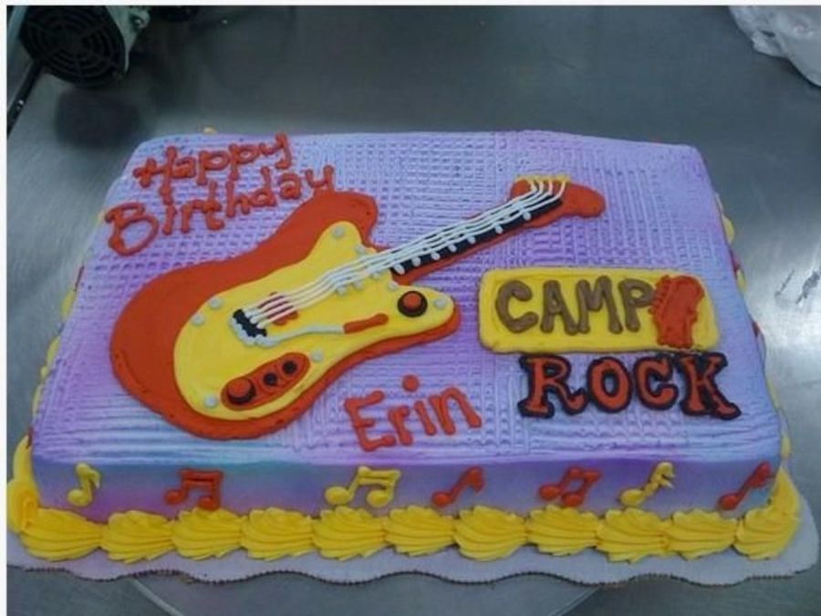 Camp Rock Cake With Guitar - CakeCentral.com