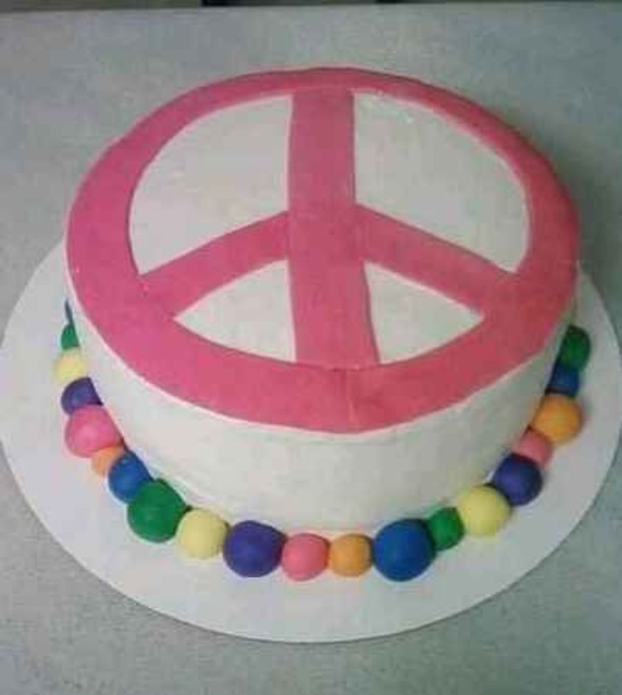 Peace Sign Cake :) - CakeCentral.com