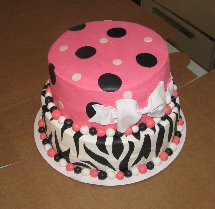Zebra And Pink - CakeCentral.com