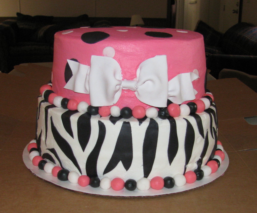 Zebra And Pink - CakeCentral.com