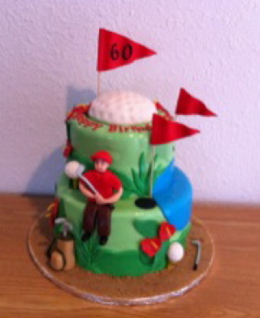Golf Theme 60Th Bd Cake - CakeCentral.com