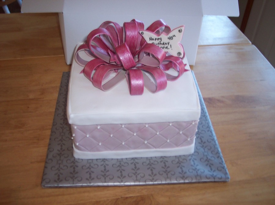 Gift Box Cake - CakeCentral.com